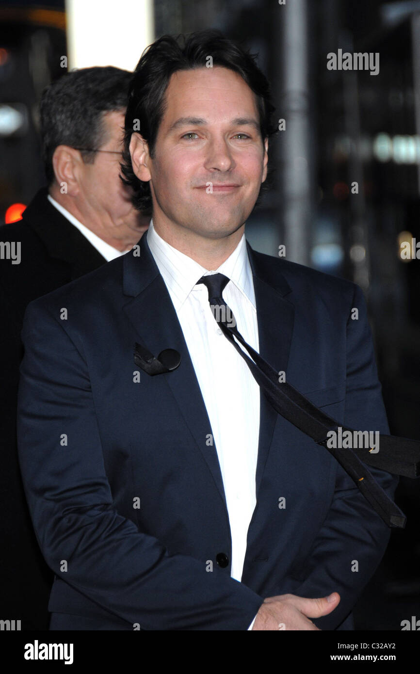 Paul Rudd outside the Ed Sullivan Theatre for the 'Late Show With David ...