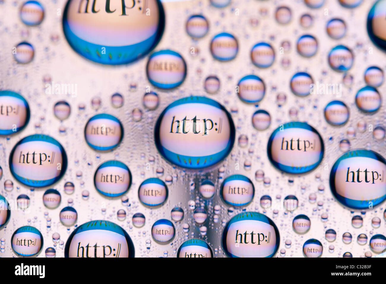 Water drop close up words hi-res stock photography and images - Alamy