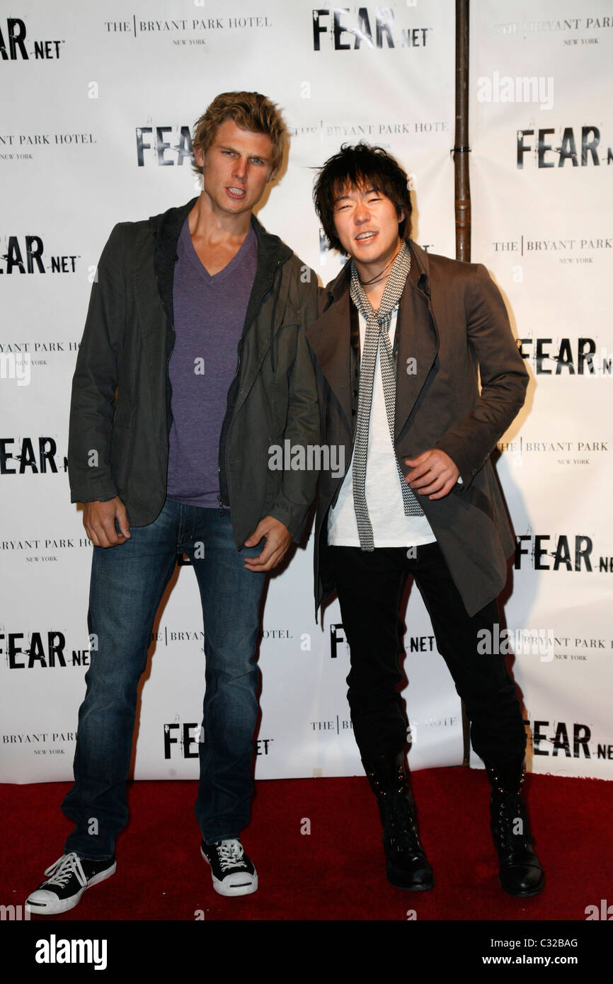 Travis Van Winkle and Aaron Yoo FEARnet 2nd anniversary party at the ...