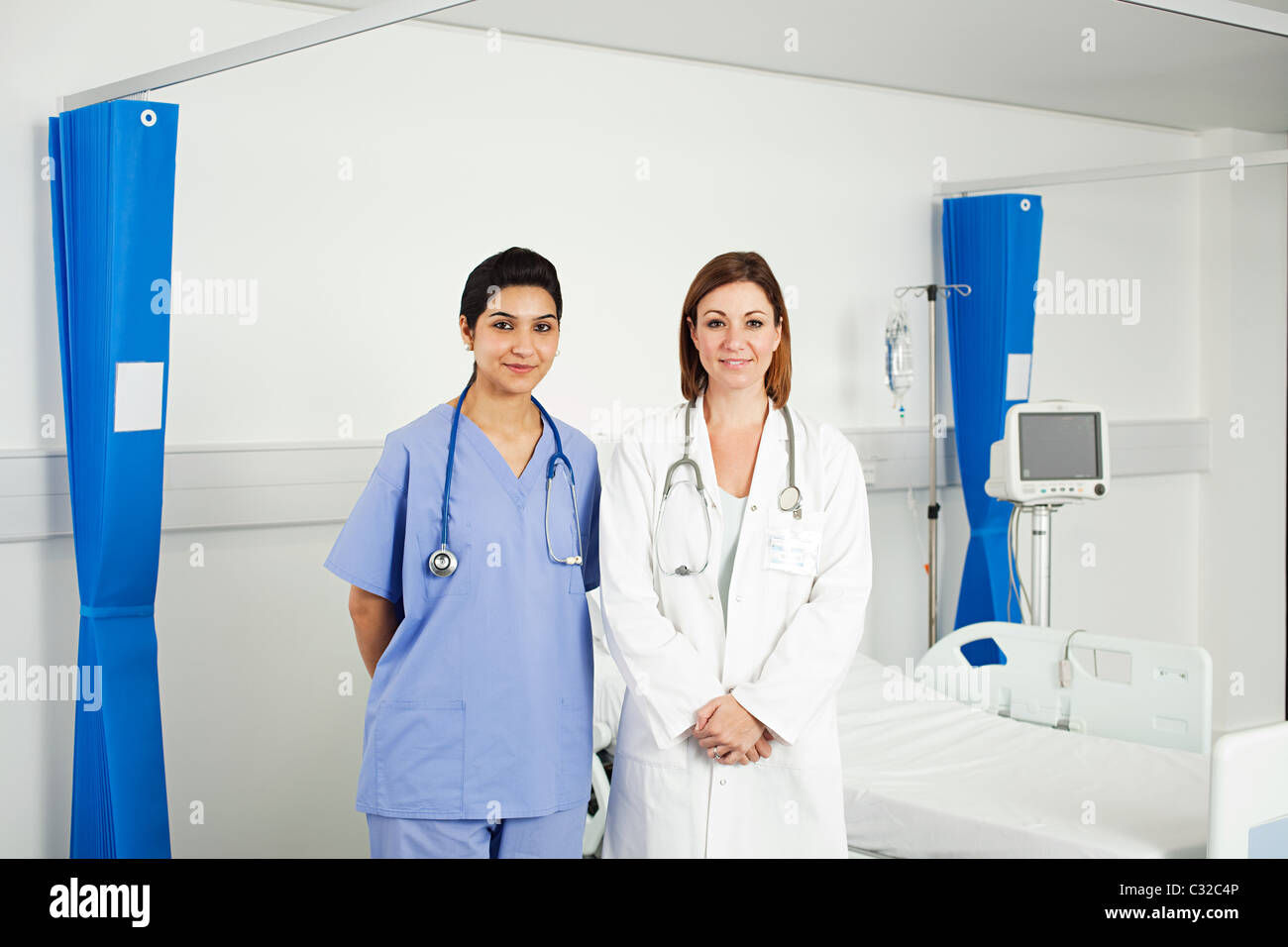 Portrait of two female doctors Stock Photo - Alamy