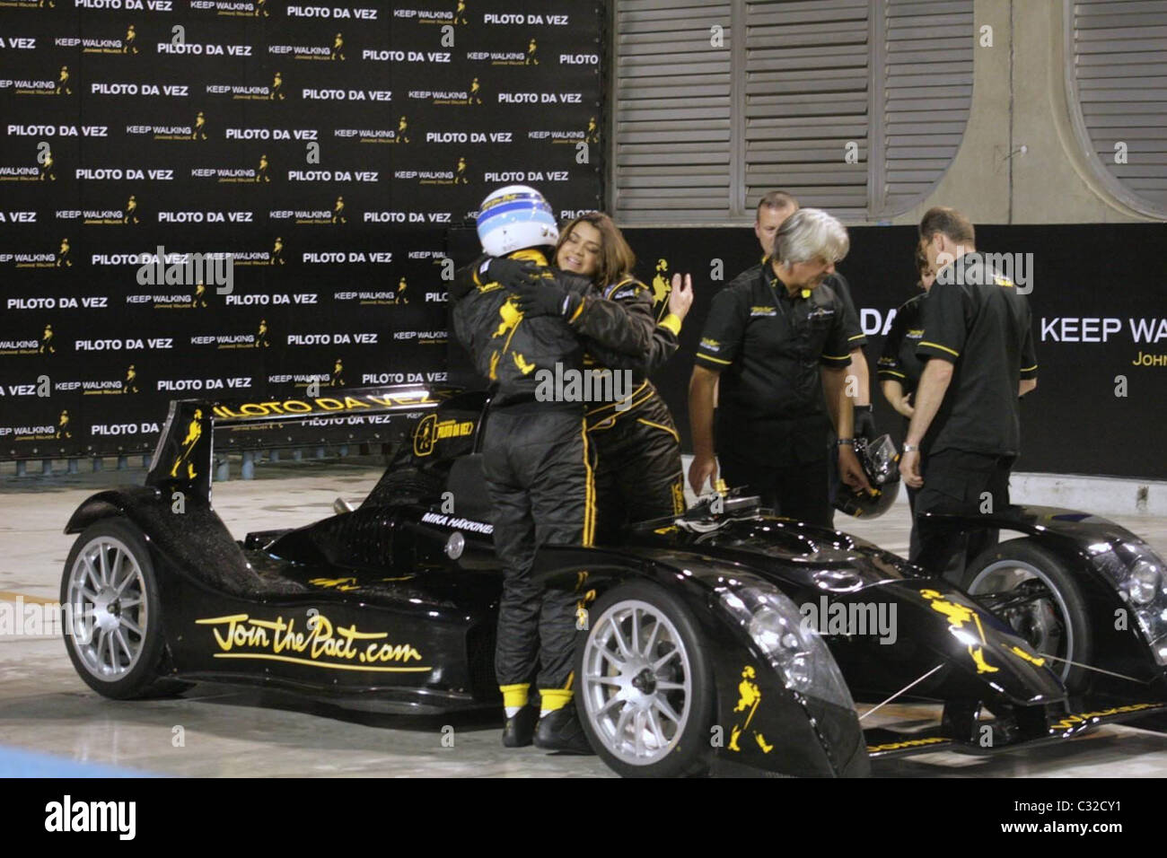 Mika Hakkinen and Preta Gil Finnish racing driver and two-time Formula ...