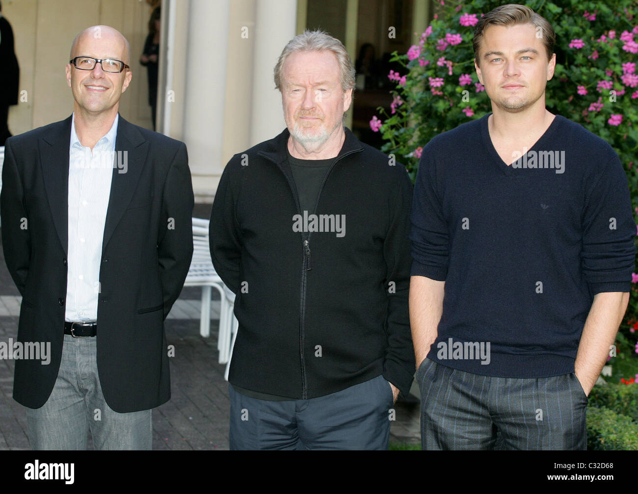 Donald De Line, Ridley Scott and Leonardo DiCaprio Photocall for 'Body ...
