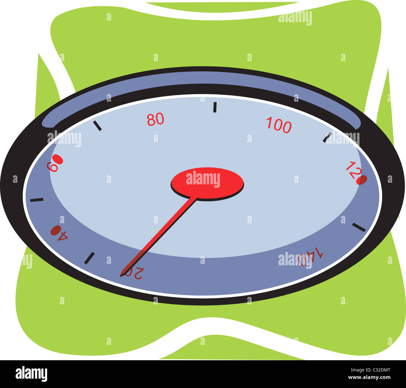 tachometer with red needle Stock Photo - Alamy