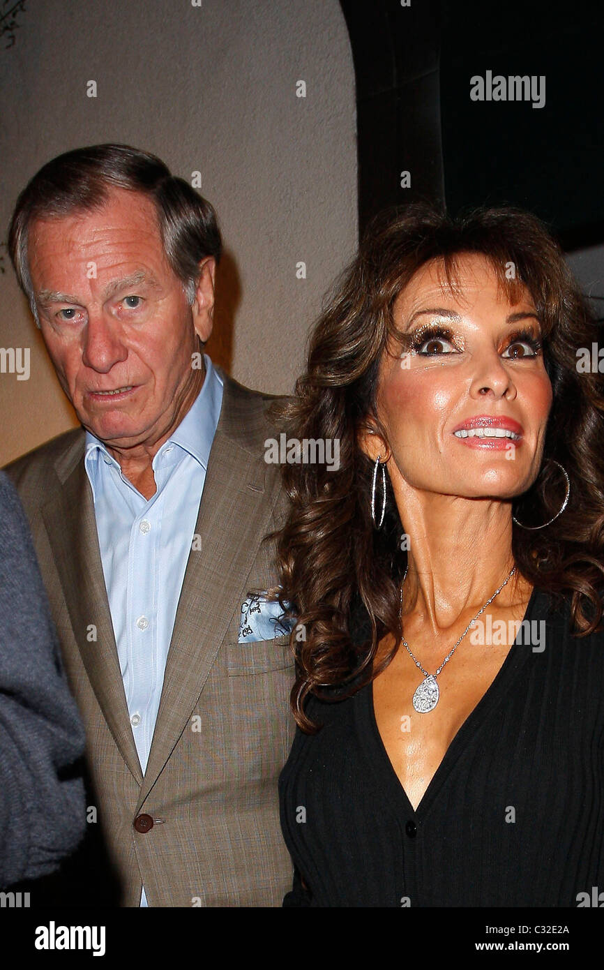 Helmut Huber and Susan Lucci leaving Madeo Restaurant in West Hollywood ...