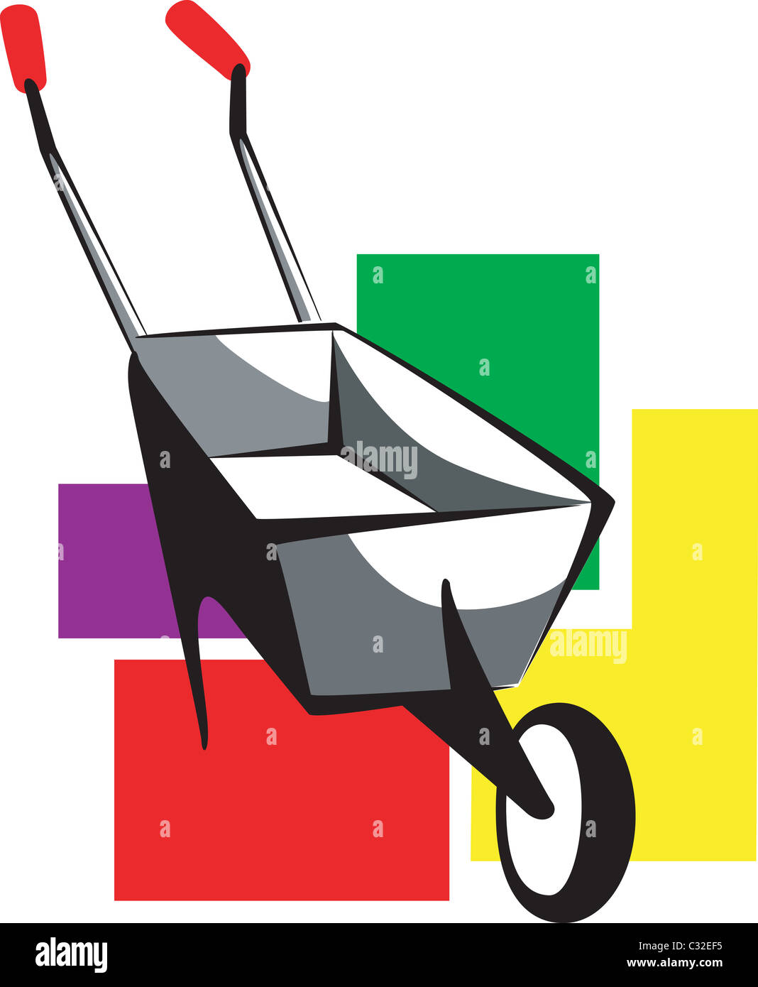 Wheel barrow illustration hi-res stock photography and images - Alamy