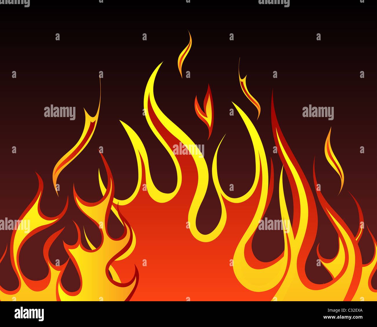 Inferno fire vector background for design use Stock Photo - Alamy