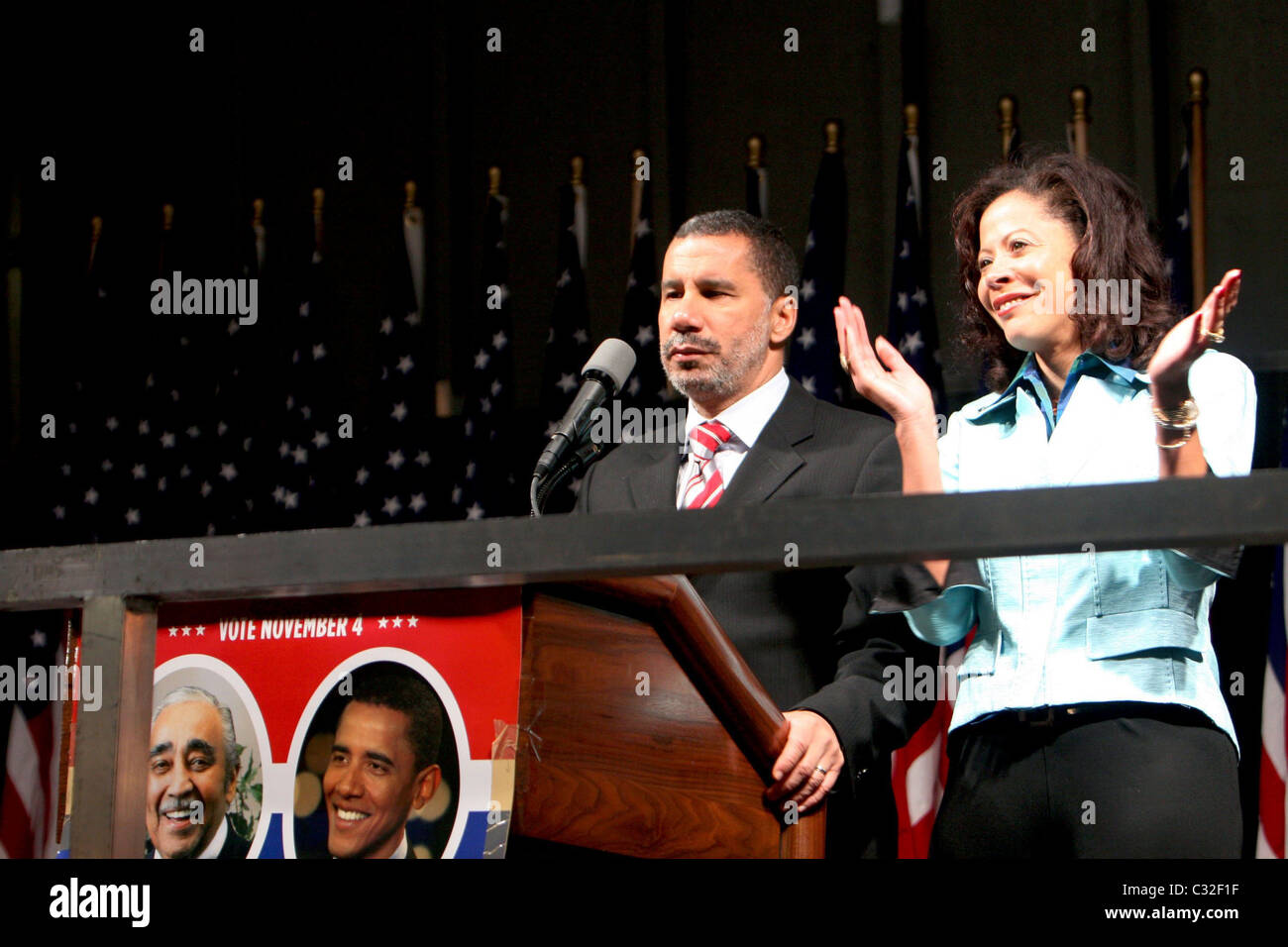 Governor David Patterson and Michelle Paige Paterson election night ...