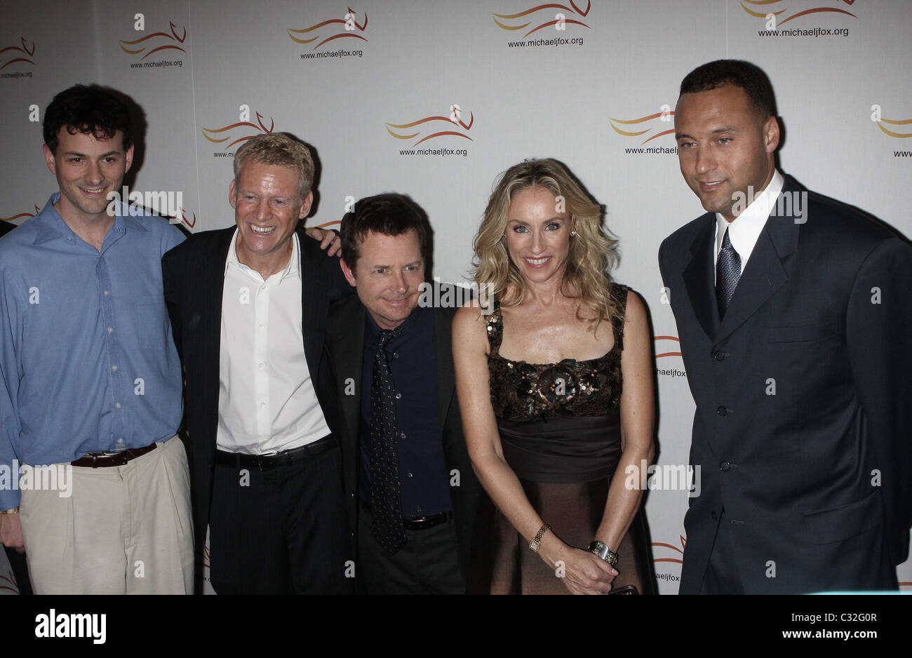 David Einhorn, Curtis Schenker, Michael J. Fox, Tracy Pollan and Derek ...