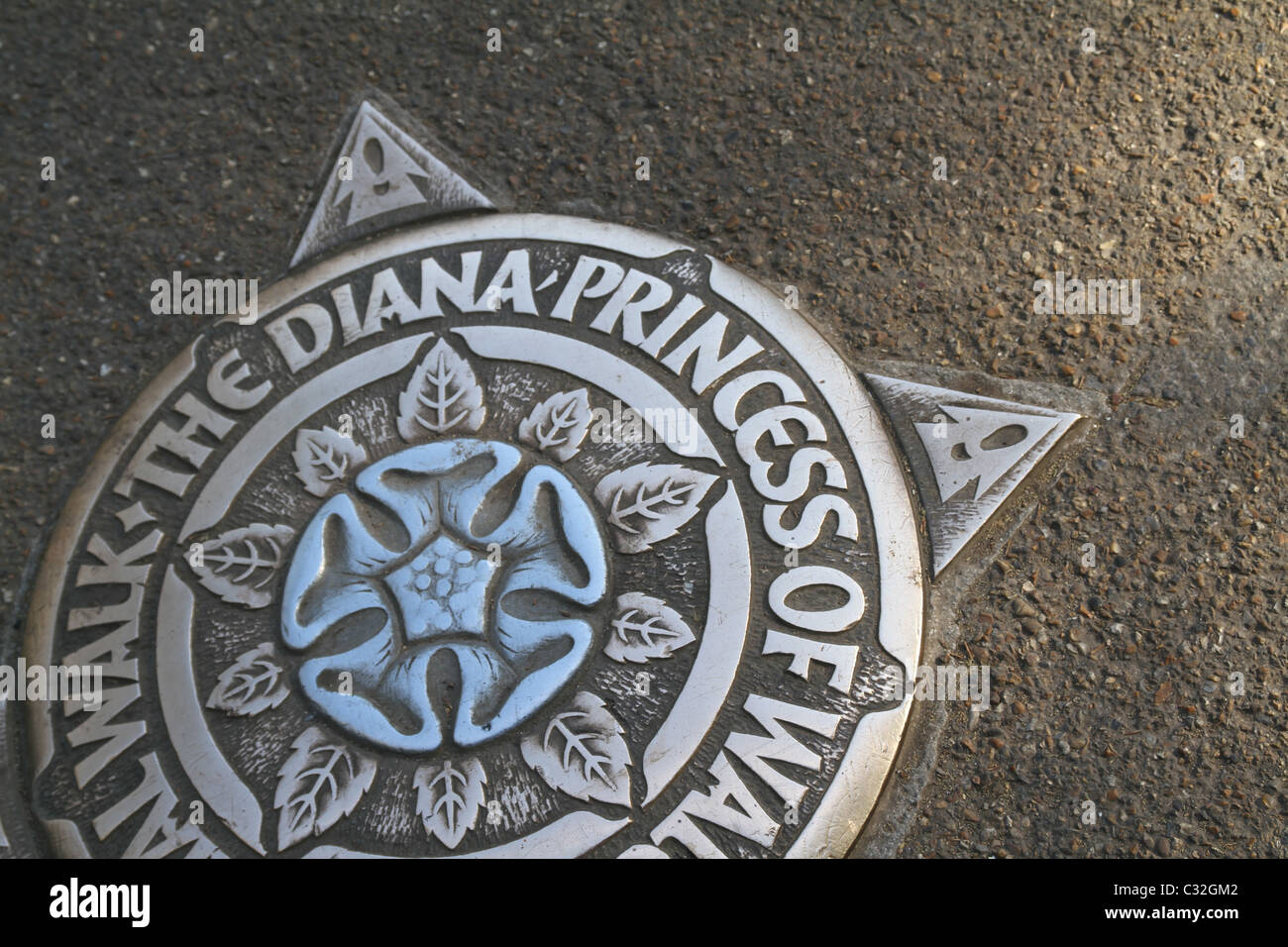 Princess Diana memorial walk landmark during Royal Wedding preparations ...