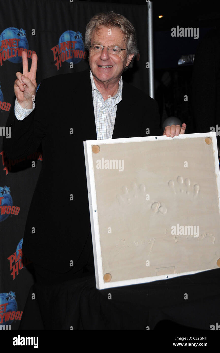 Jerry Springer hand print ceremony at Planet Hollywood in Times Square ...