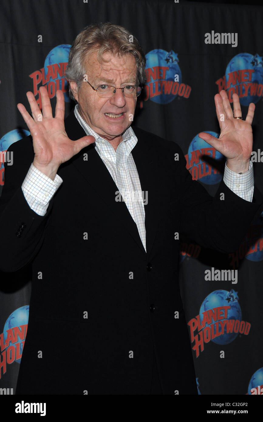 Jerry Springer hand print ceremony at Planet Hollywood in Times Square ...