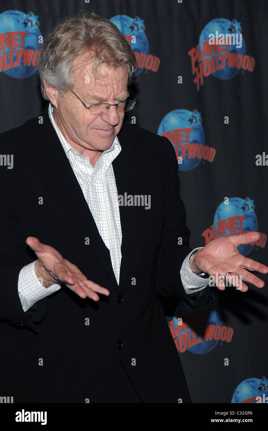 Jerry Springer hand print ceremony at Planet Hollywood in Times Square ...
