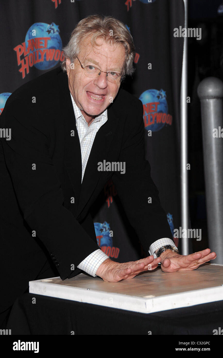 Jerry Springer hand print ceremony at Planet Hollywood in Times Square ...