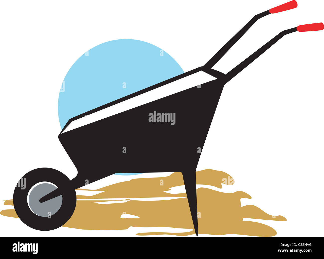 Wheel barrow illustration hi-res stock photography and images - Alamy