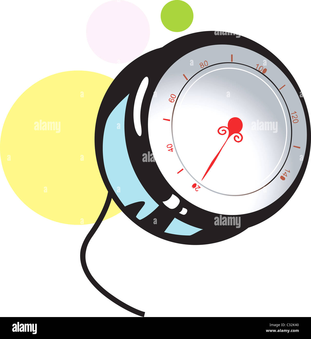 tachometer with red needle Stock Photo - Alamy