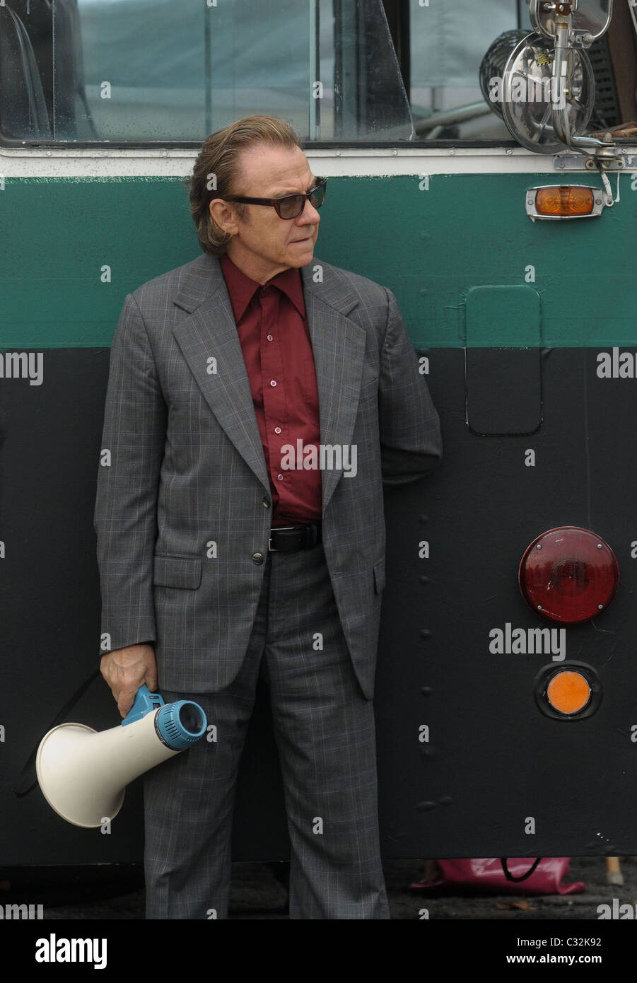 Harvey Keitel on the set of 'Life On Mars' filming at Coler-Goldwater ...