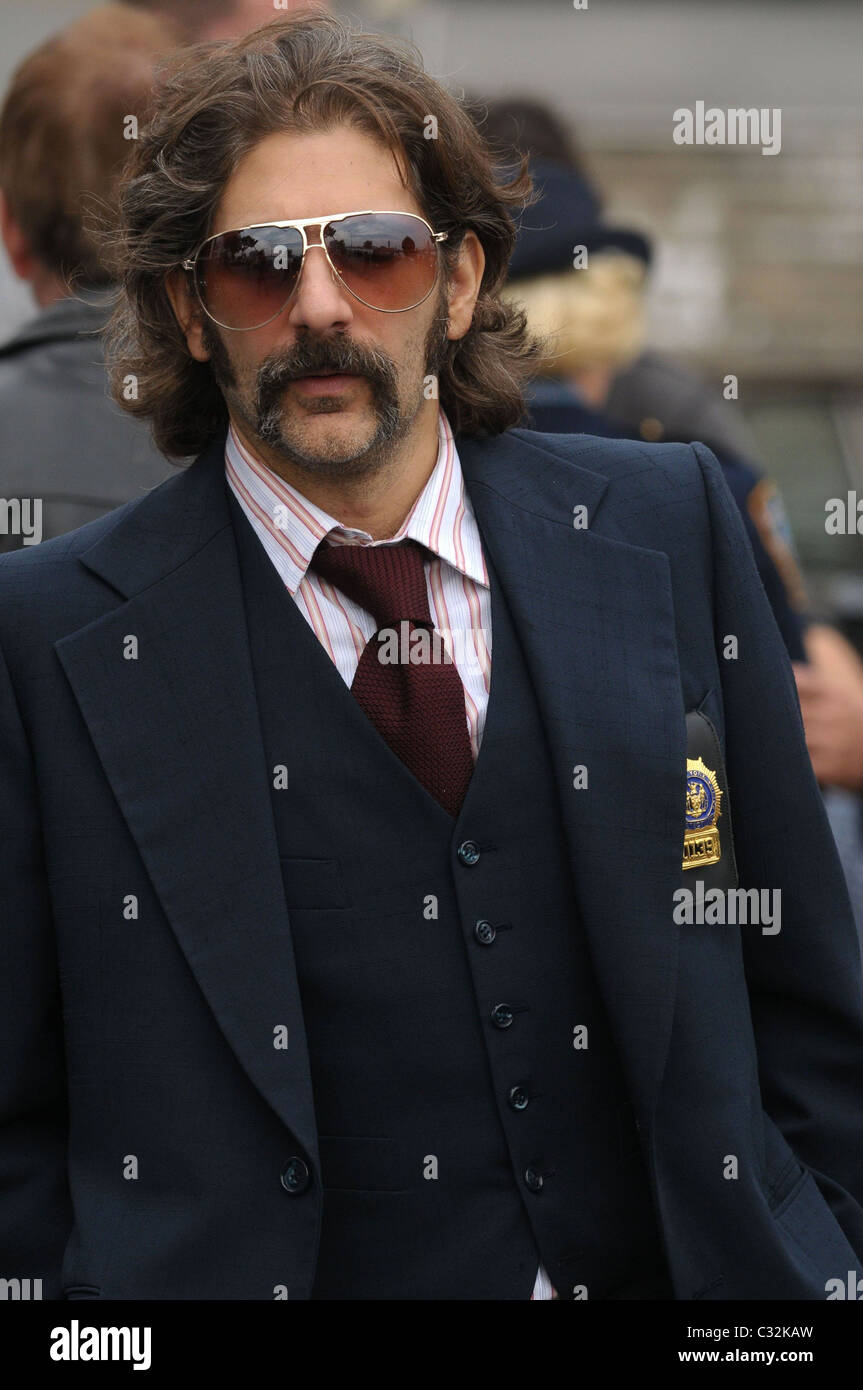 Michael Imperioli on the set of 'Life On Mars' filming at Coler ...