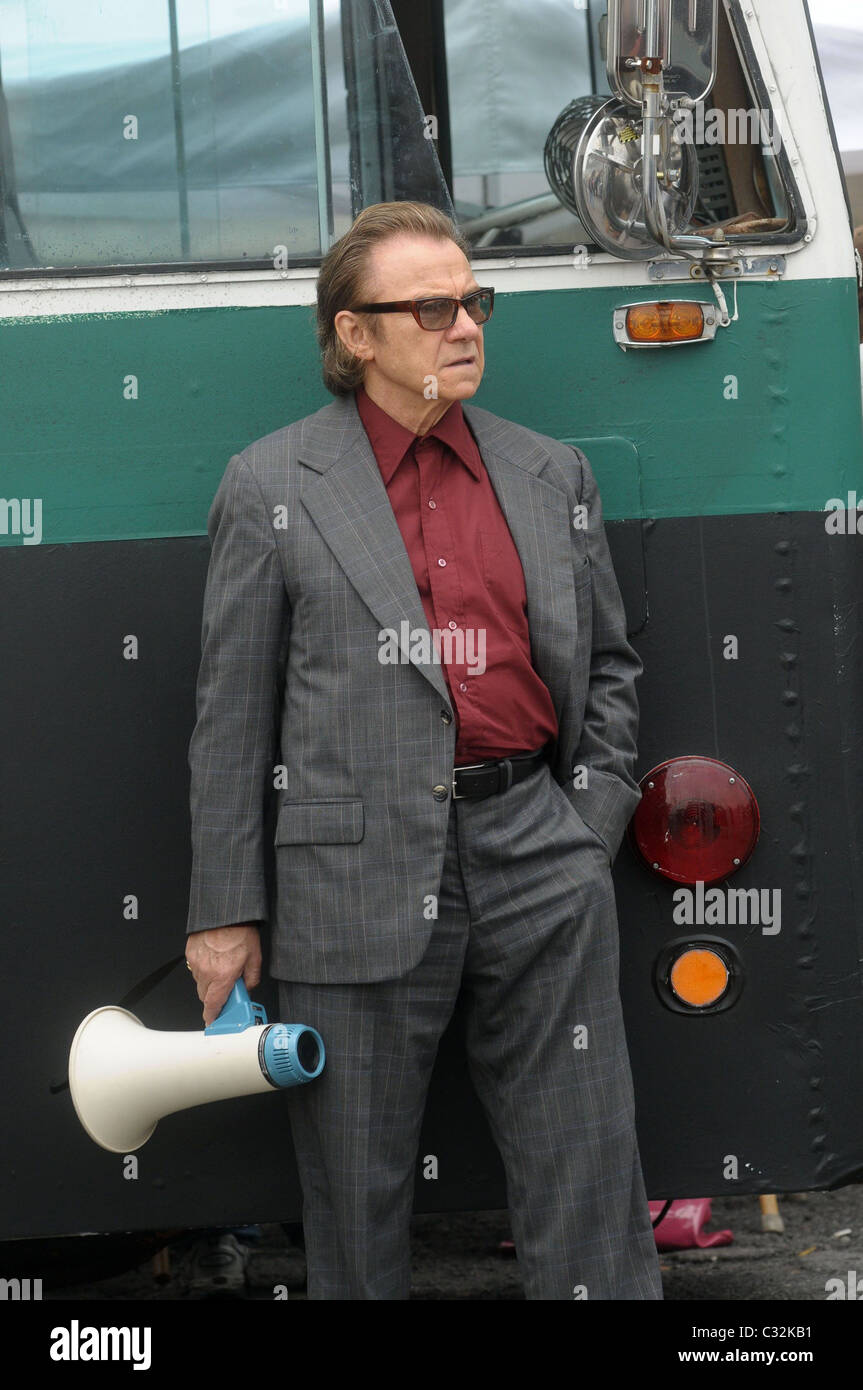 Harvey Keitel on the set of 'Life On Mars' filming at Coler-Goldwater ...
