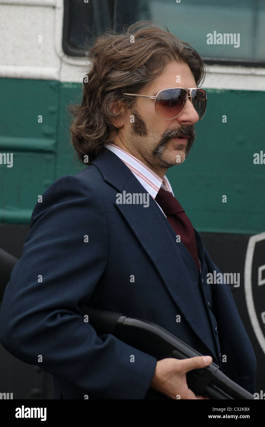 Michael Imperioli on the set of 'Life On Mars' filming at Coler ...