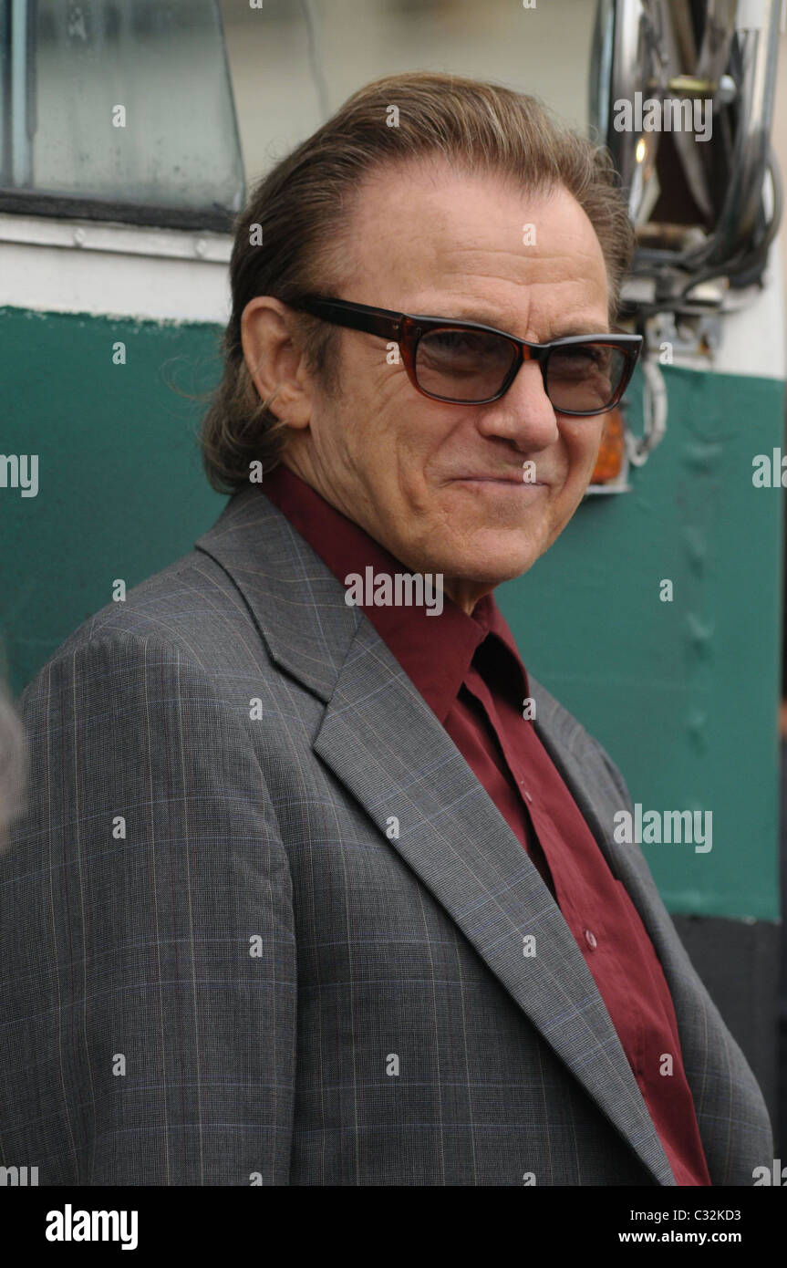 Harvey Keitel on the set of 'Life On Mars' filming at Coler-Goldwater ...