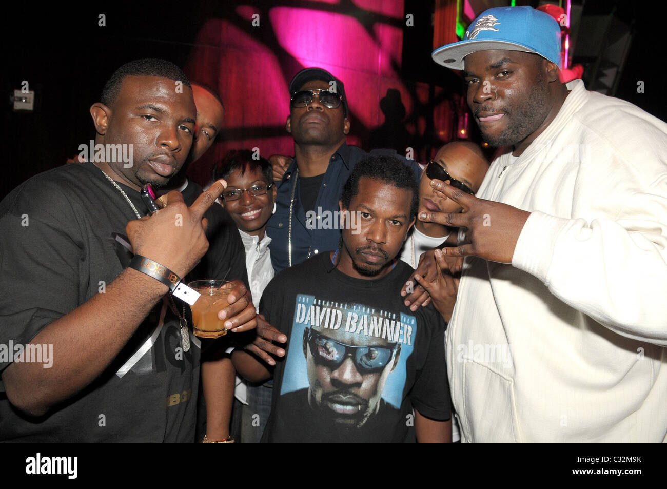 Rapper David Banner at club Mansion with his entourage Miami, Florida ...