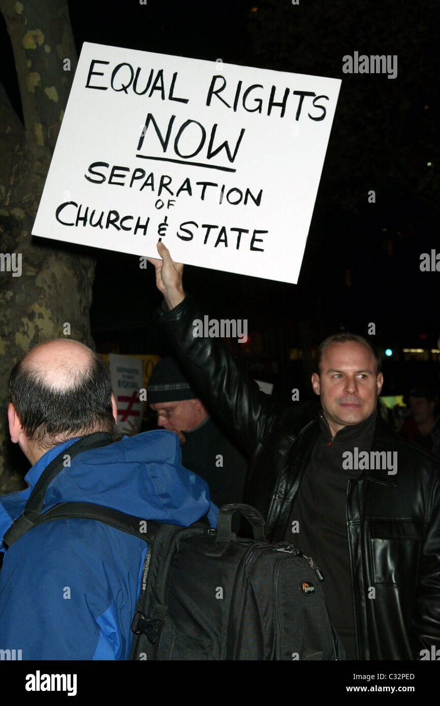 Proposition 8 Protest outside the Mormon Church, The Church of Jesus ...