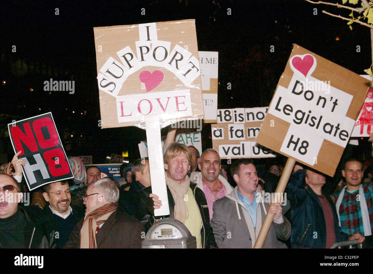Proposition 8 Protest outside the Mormon Church, The Church of Jesus ...