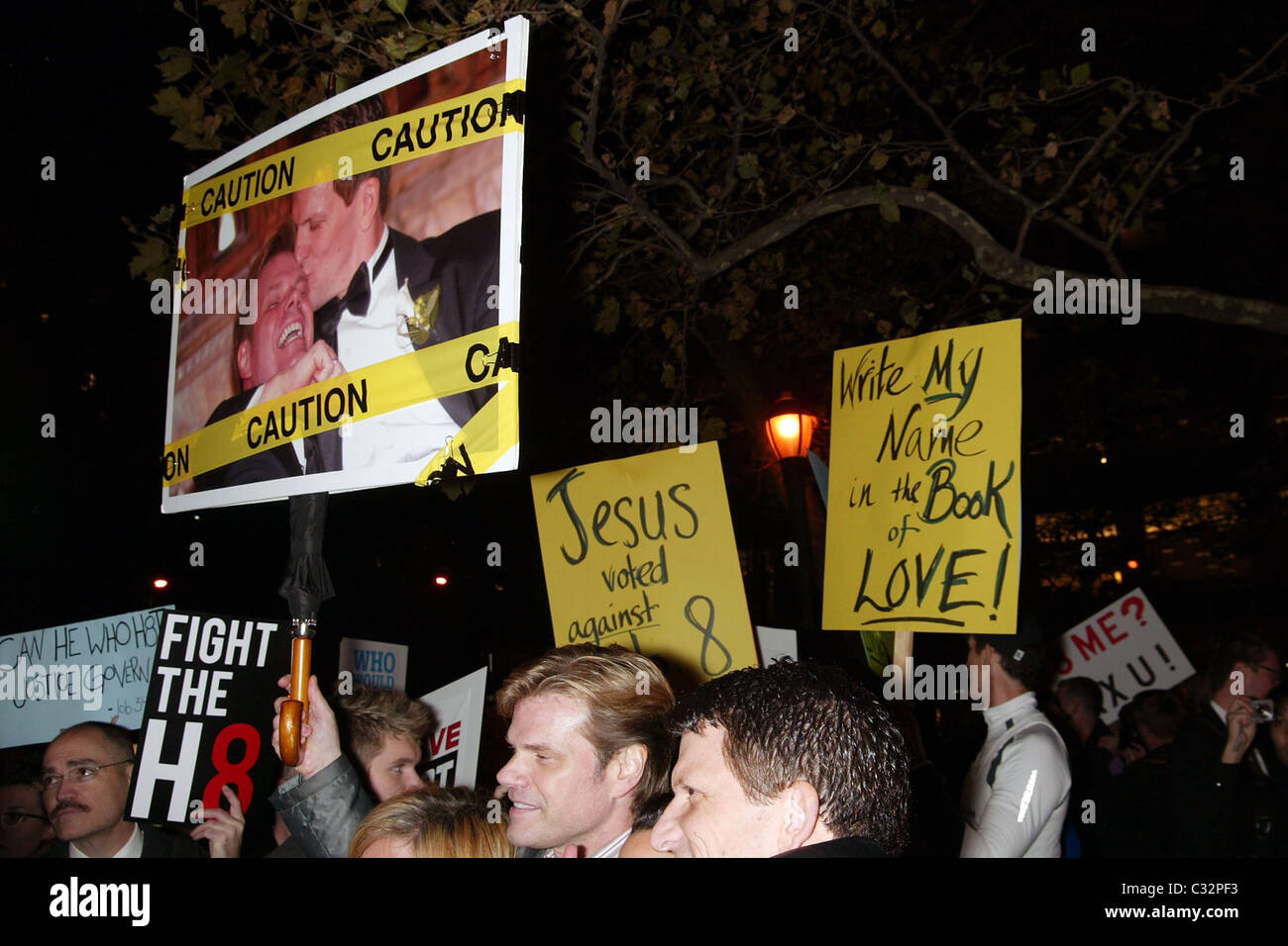 Proposition 8 Protest outside the Mormon Church, The Church of Jesus ...