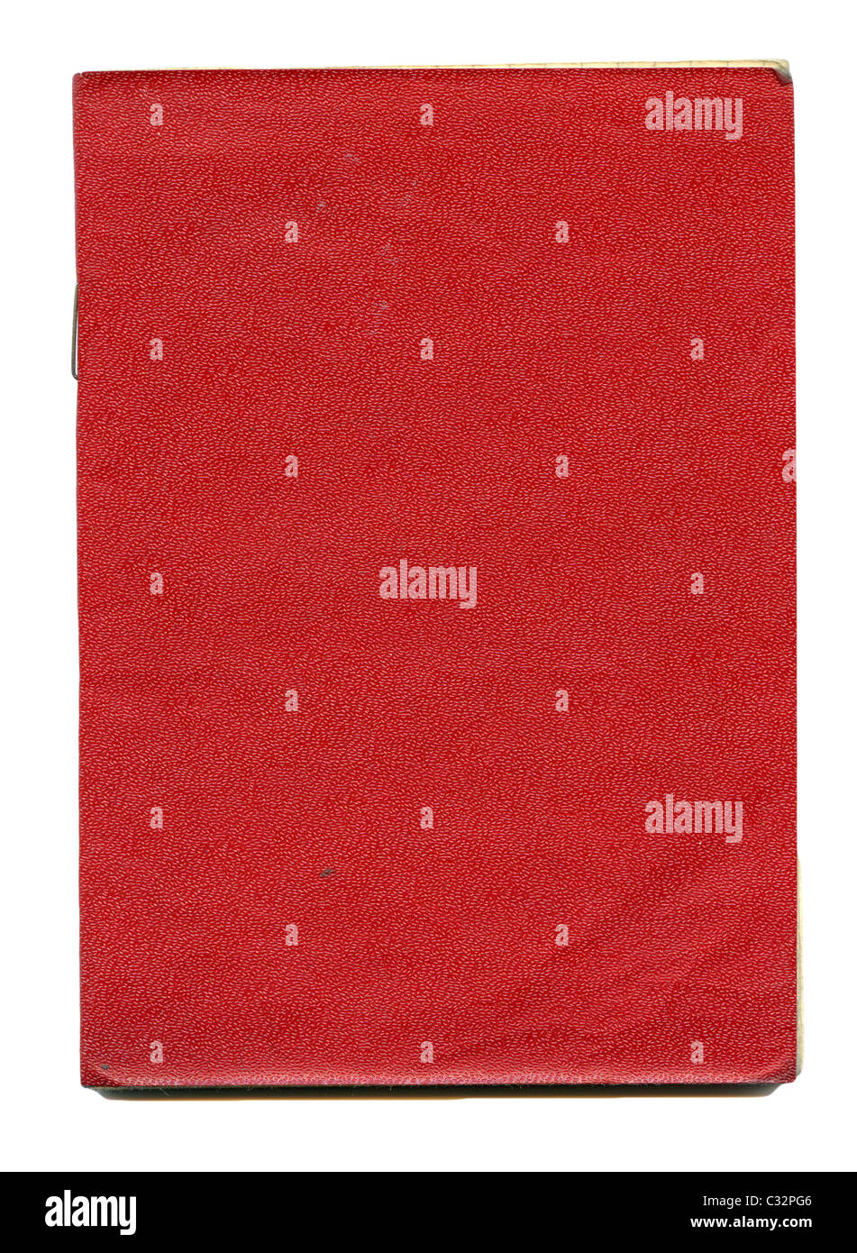 Obsolete dirty stained notebook isolated on white Stock Photo - Alamy