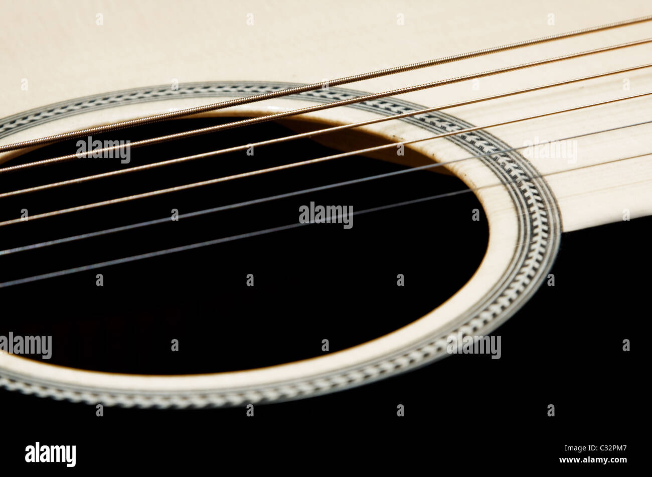 An acoustic guitar close up Stock Photo - Alamy