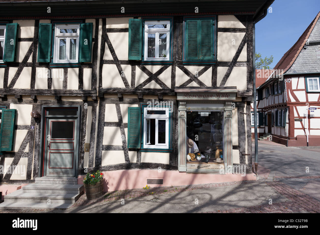 The Altstadt (old town) of Bad Homburg, full of historical Fachwerk ...