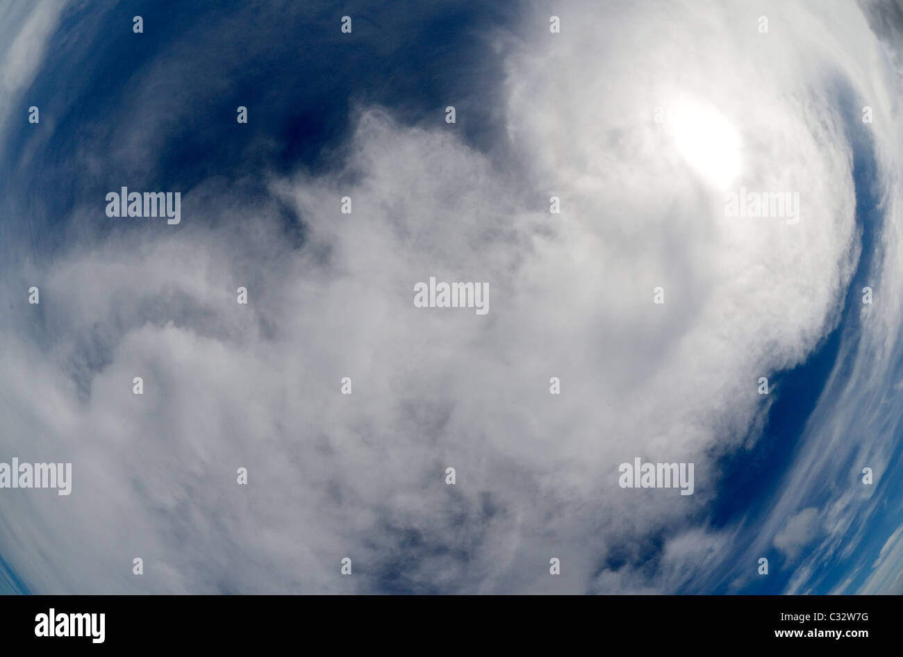 rounded blue sky with clouds Stock Photo - Alamy