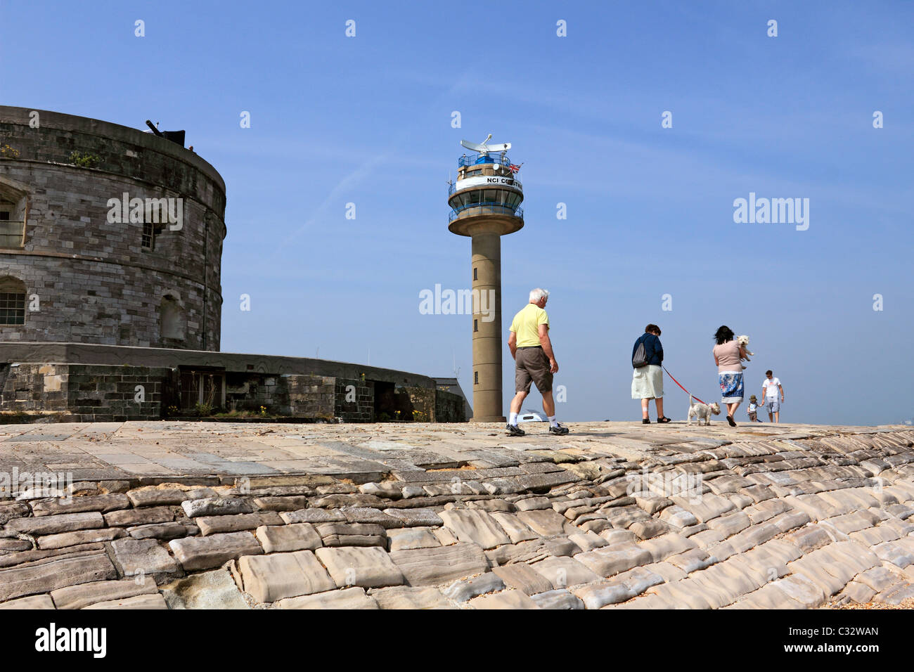NCI Calshot Tower lookout station and Calshot castle on Southampton ...