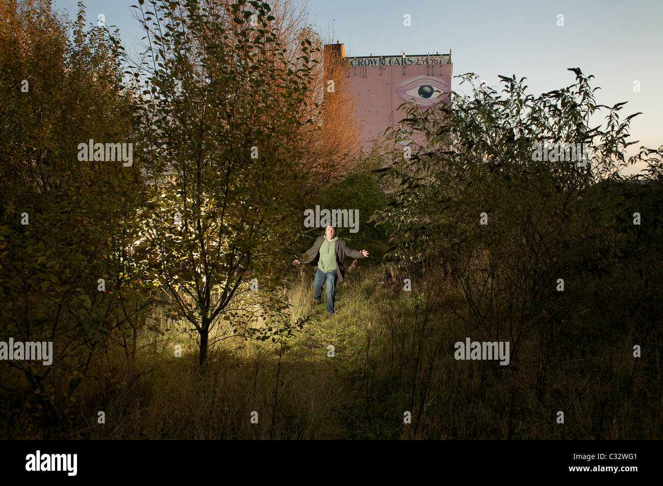 MAN BEING CAUGHT IN SPOTLIGHT Stock Photo - Alamy