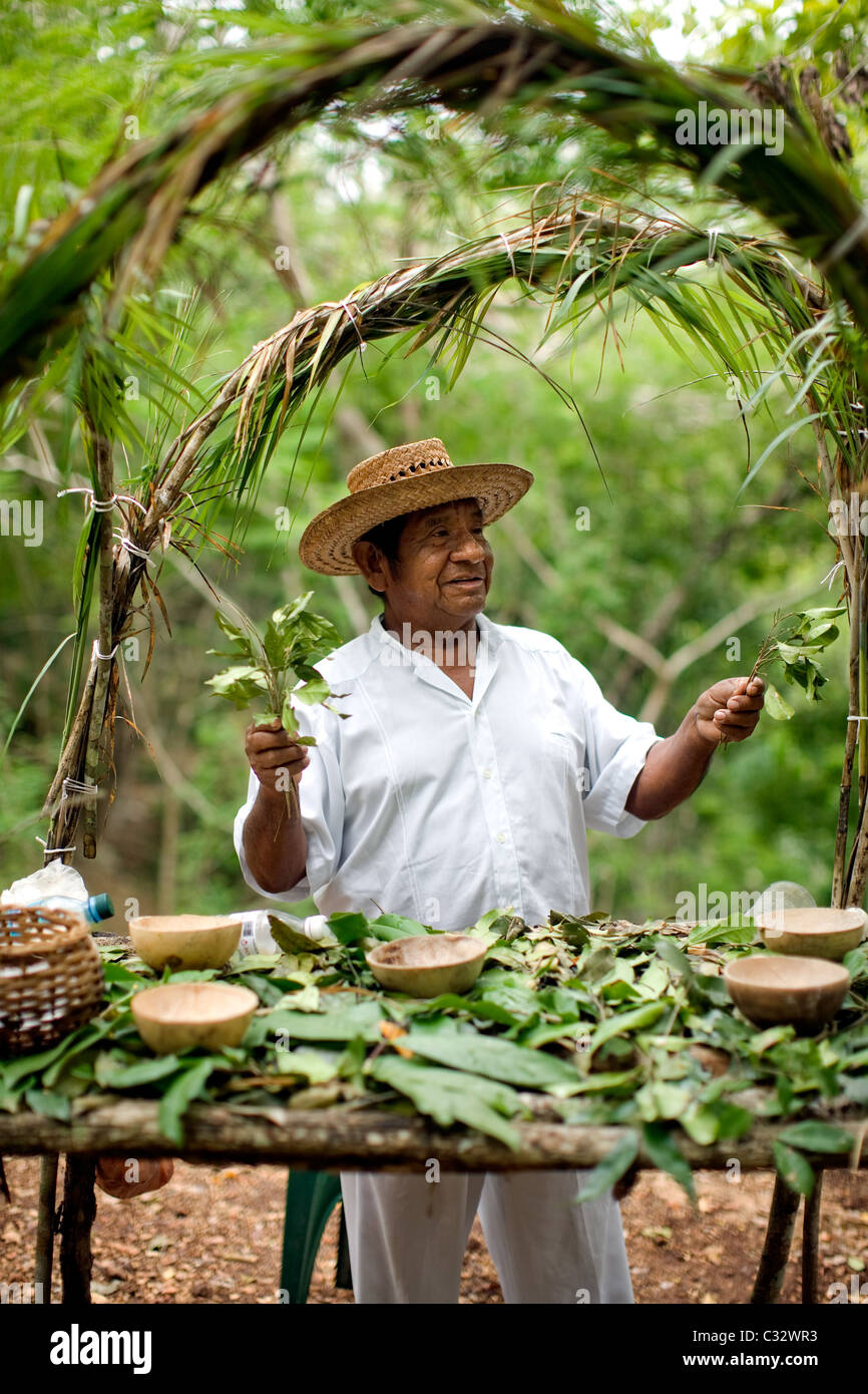 Man selling potions and herbs Stock Photo - Alamy
