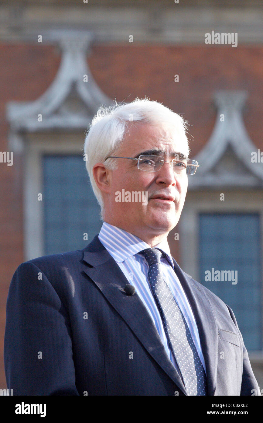 Former Chancellor of the Exchequer Alistair Darling gives interviews on ...