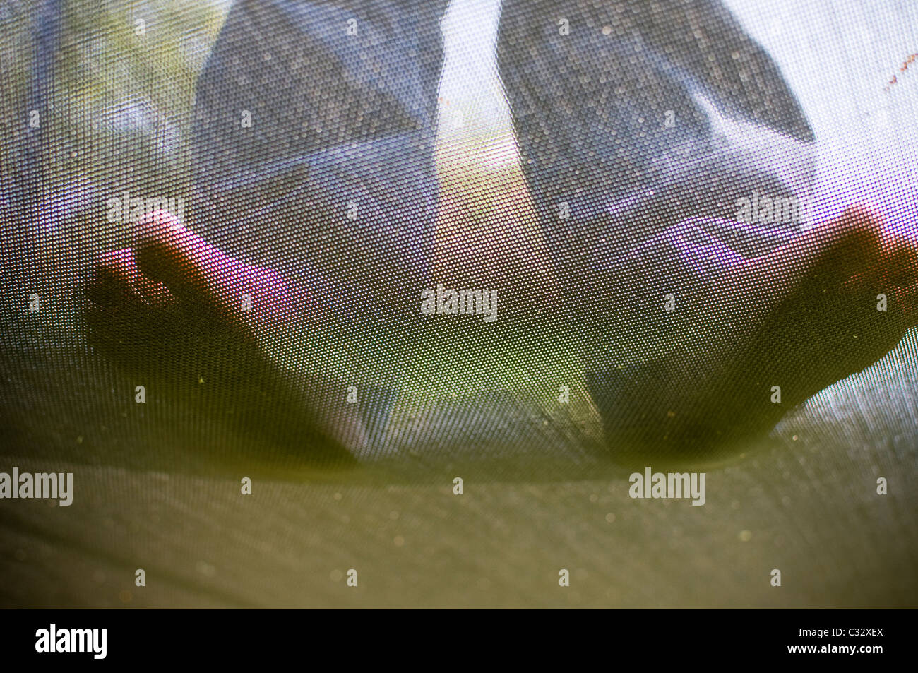 Underneath of feet on trampoline,foot, bare, foot, sole, step,abstract ...