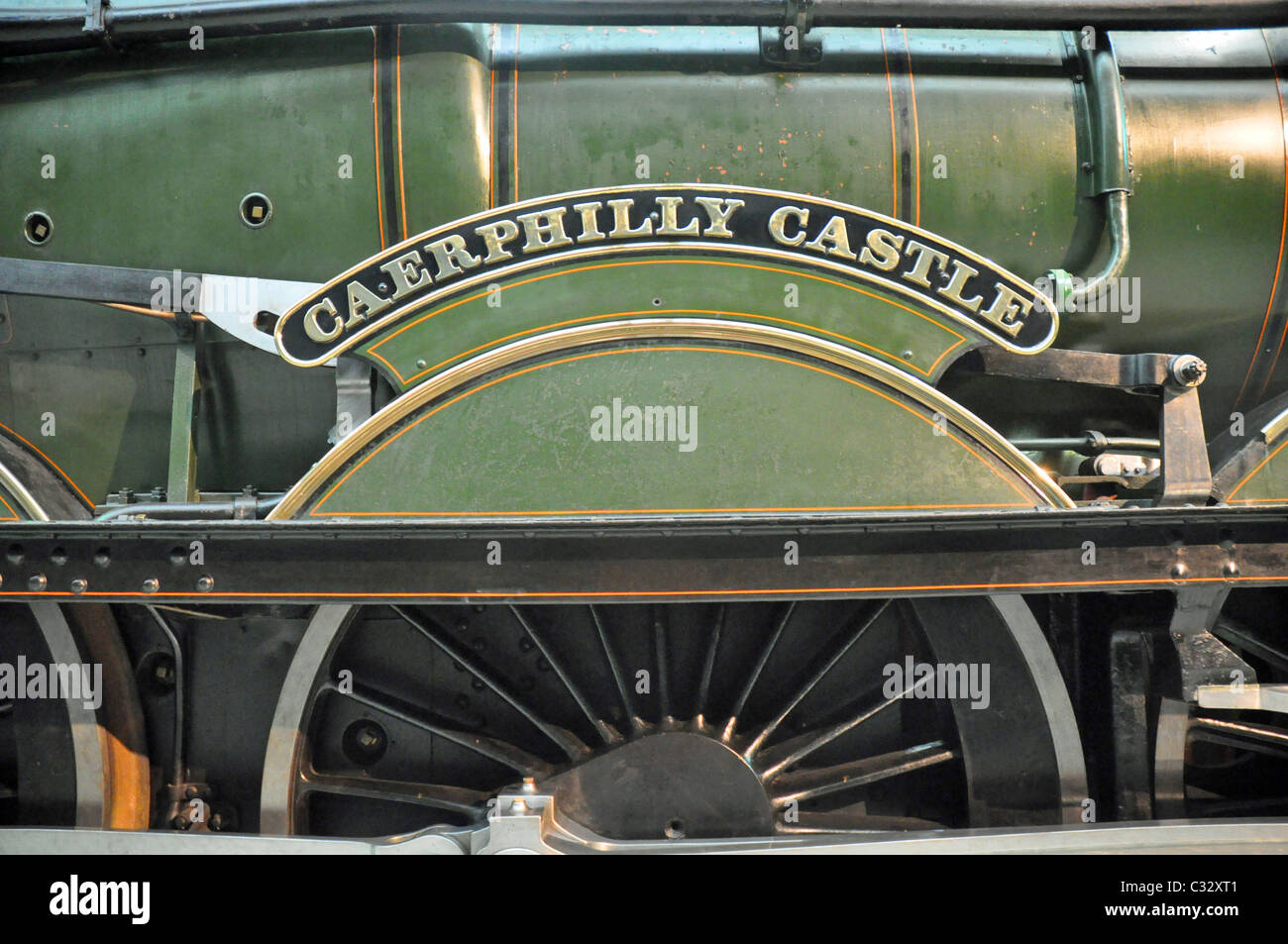 Preserved Great Western Railway Castle Class locomotive, Caerphilly ...