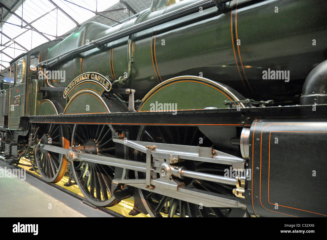 Preserved Great Western Railway Castle Class locomotive, Caerphilly ...