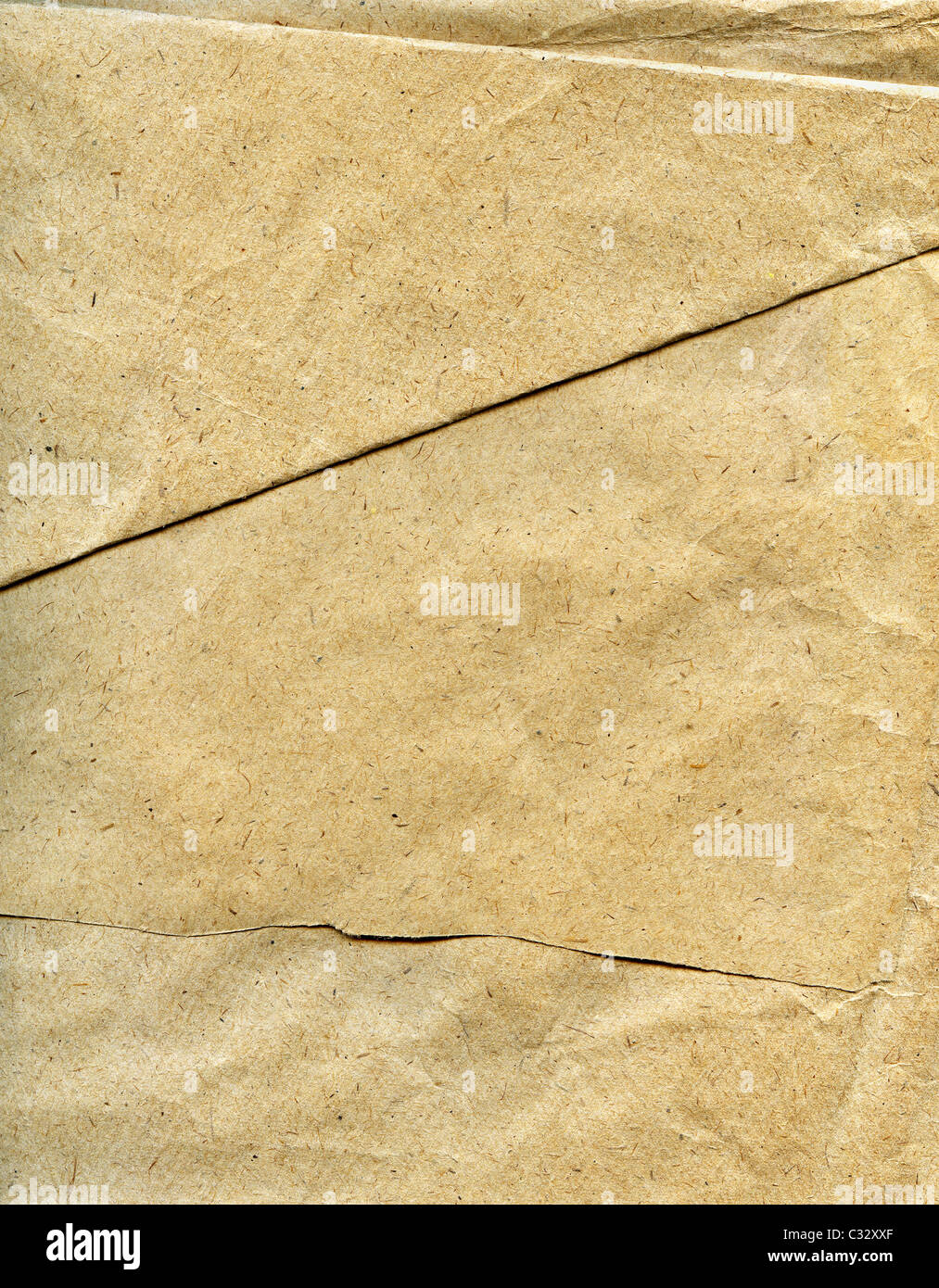 Textured crushed crumpled packaging brown paper background Stock Photo ...
