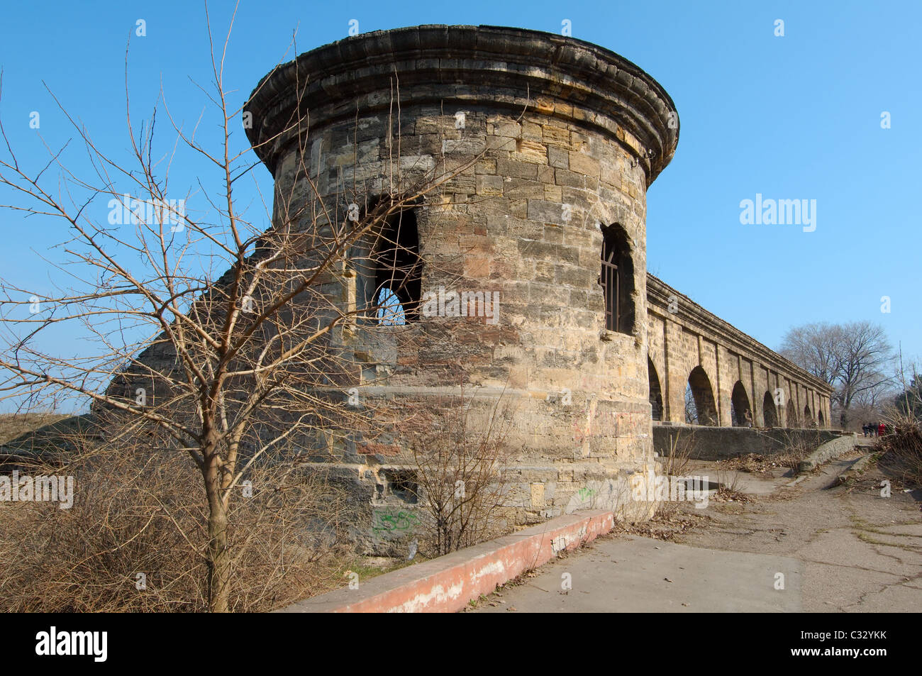 The remains of the Powder Tower and Arcade Quarantine Wall in Fortess ...