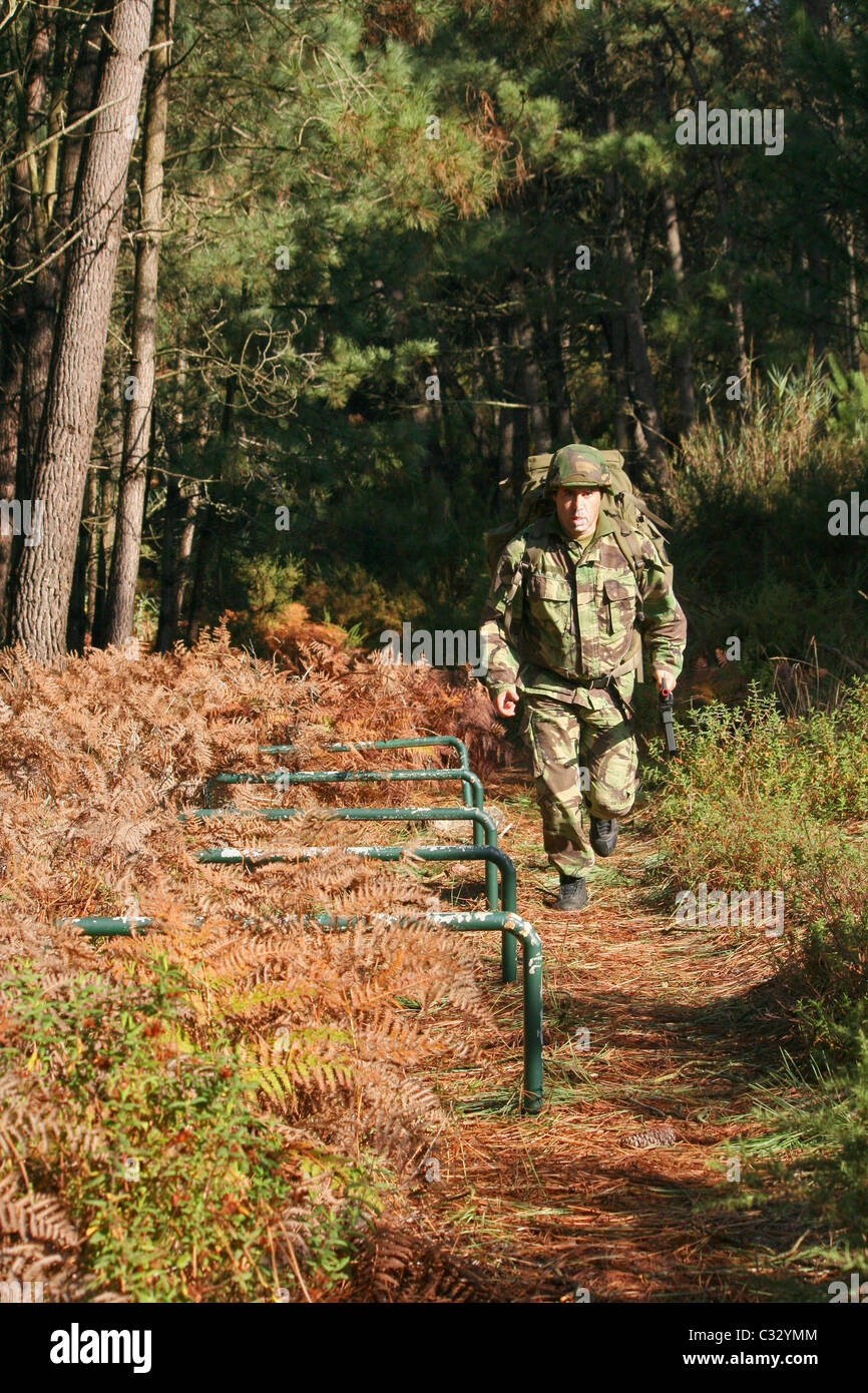 Military physical training over obstacle hi-res stock photography and ...