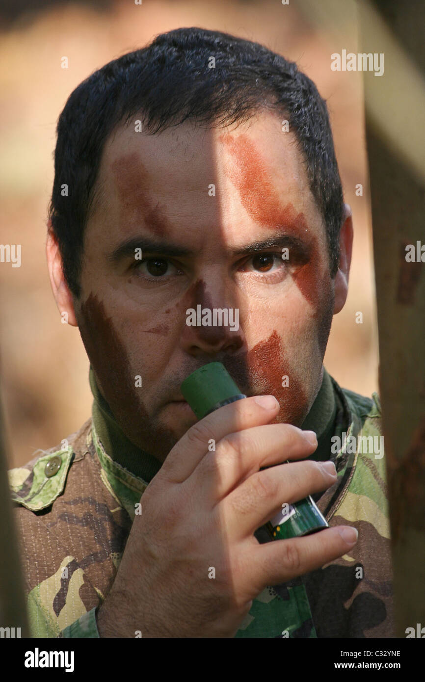 Military training combat face hi-res stock photography and images - Alamy