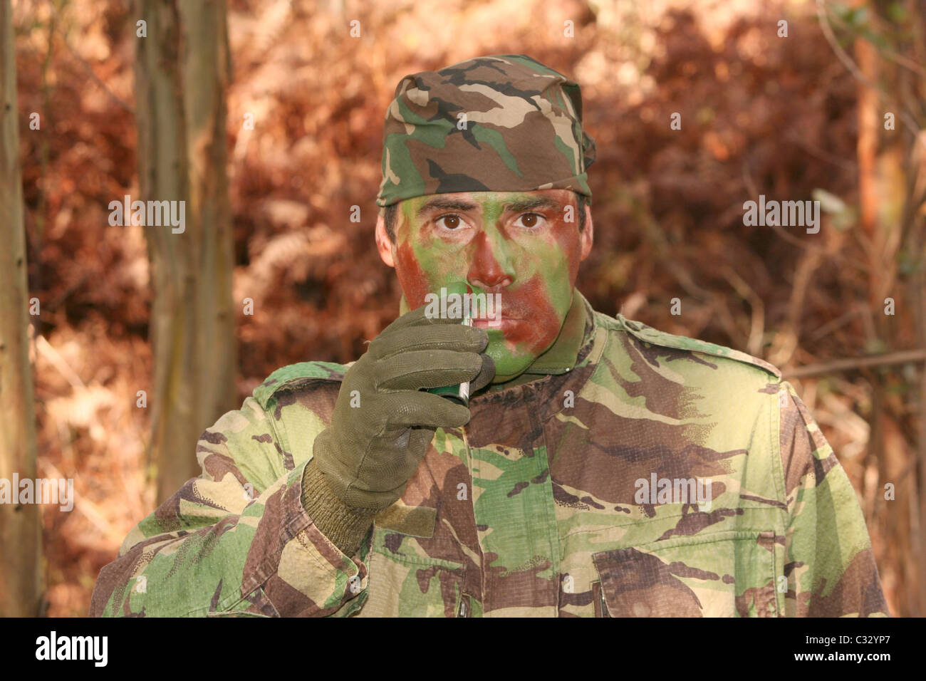 Military training combat face hi-res stock photography and images - Alamy