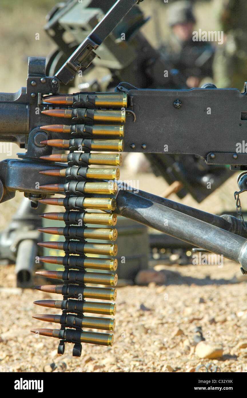 ammunition rib on a Anti-Aircraft Machine Gun Stock Photo - Alamy