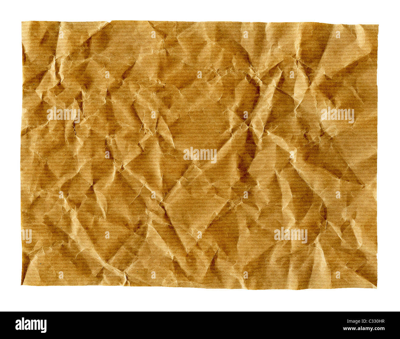 Crumpled paper isolated Stock Photo - Alamy