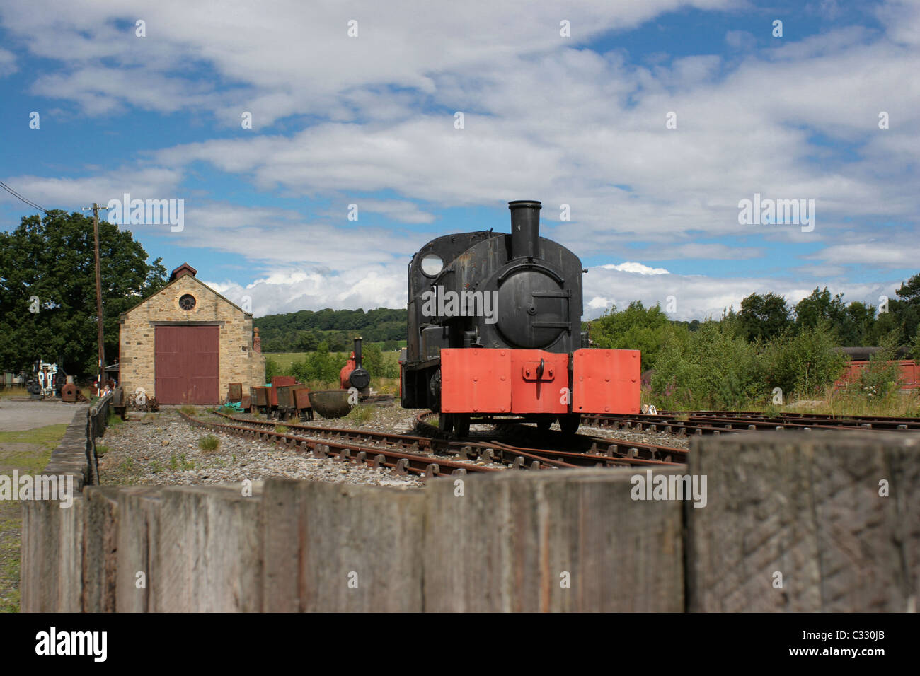 Old train at Beamish Museum Stock Photo - Alamy