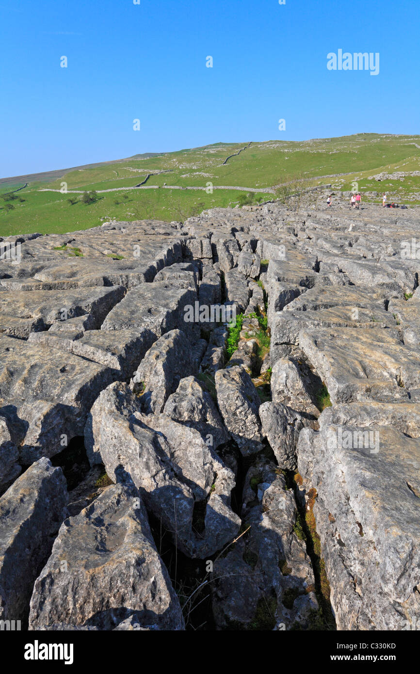 Malham cove limestone pavement hi-res stock photography and images - Alamy