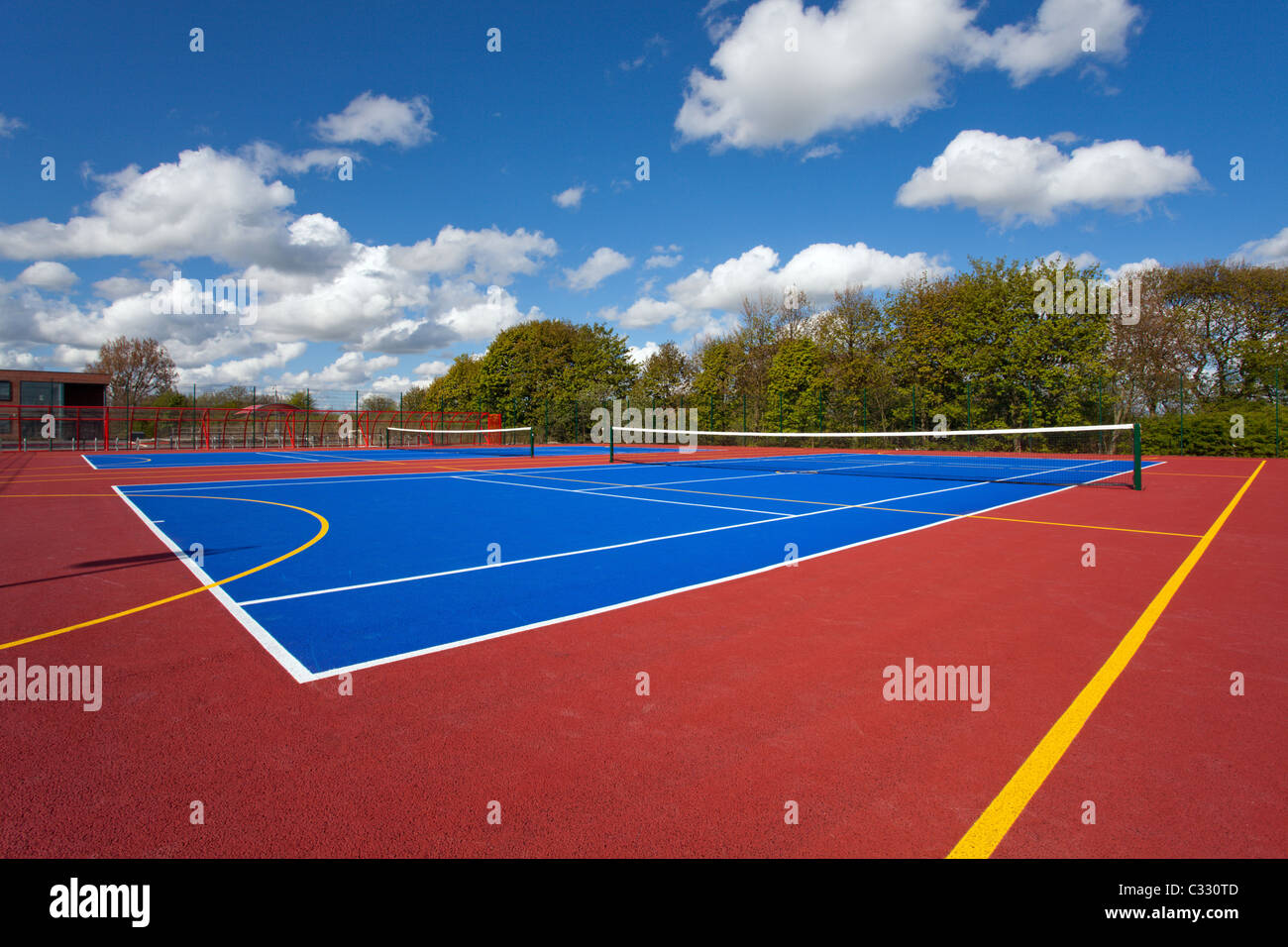 School sports court Stock Photo - Alamy