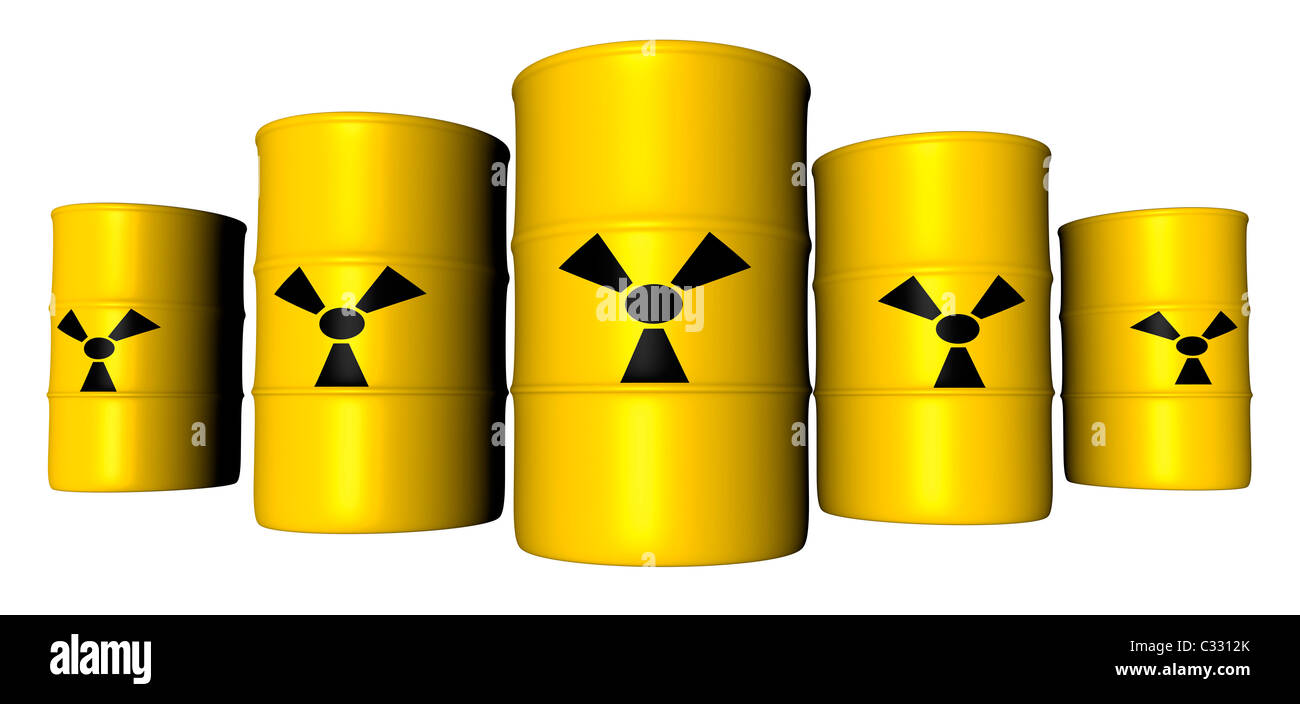 Barrels filled with radioactive Trash Stock Photo - Alamy